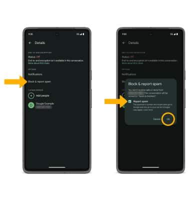 Google Pixel 7 GQML3 Block Or Unblock Messages AT T