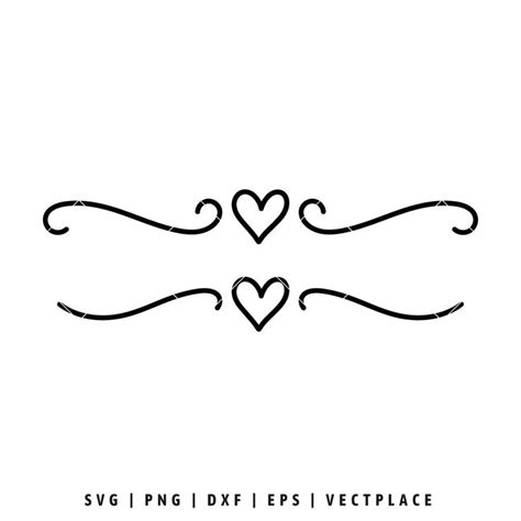 Heart Text Divider Svg Valentine Svg Valentines Svg Valentines