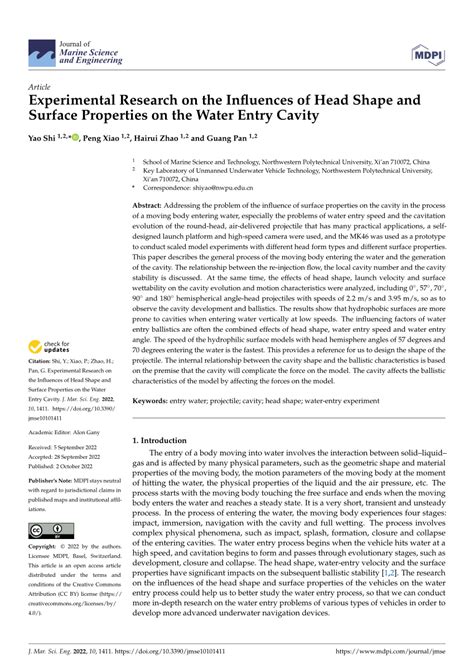 Pdf Experimental Research On The Influences Of Head Shape And Surface