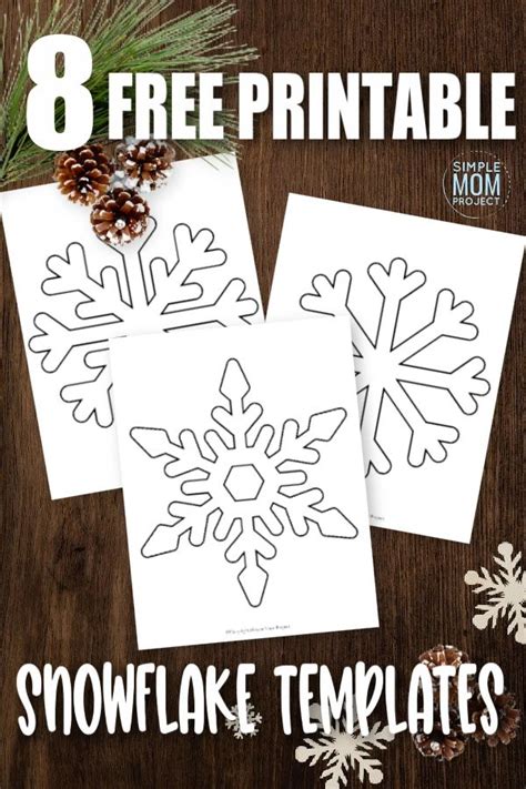 Free Printable Large Snowflake Templates Simple Mom Project Printable Snowflake Template
