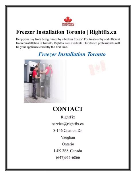 Ppt Freezer Installation Toronto Rightfix Ca Powerpoint Presentation Id 12696299