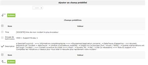 92 Bad Display Of Predefined Description In Ticket Opening · Issue