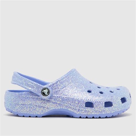 Crocs Classic Glitter Sandals In Purple Shoefreak