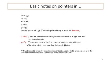 Basic Notes On Pointers In C Ppt Download