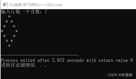 【c】c语言之输入行数，输出实心菱形和空心菱形输入n行含腰线的上三角的行数例子为n5、k层例子为k2 输出多层镂空菱形
