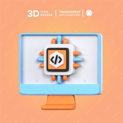 premium psd psd coding 3d illustration