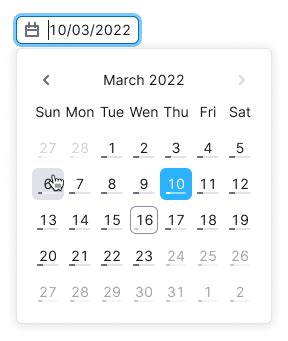 DatePicker Intergalactic Design System
