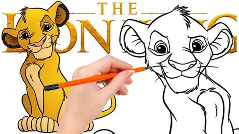 How To Draw Simba The Future King The Lion King Youtube