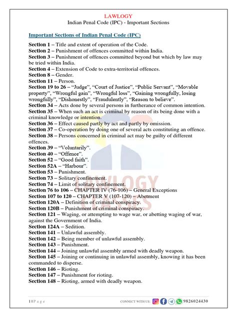 Ipc Important Sections Pdf