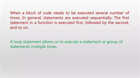 What Is Loops What Is For Loop Ppt