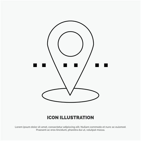 Location Pin Point Line Icon Vector Vector Art At Vecteezy