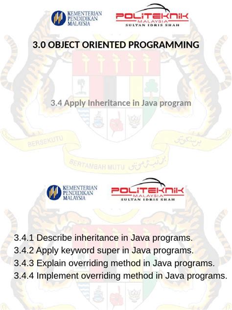 Slaid Fp301 Oop 34 Apply Inheritance In Java Program Upload Pdf
