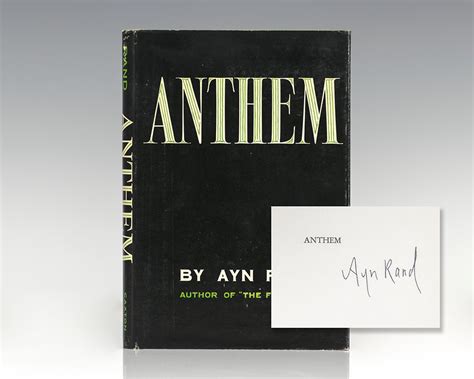 Anthem Ayn Rand First Edition Signed