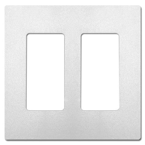 2 Decora Rocker Screwless Plate Lutron Snow White Satin Plastic