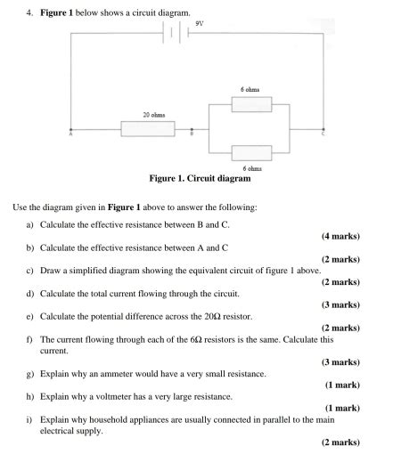 Solved Figure 1 Below Shows A Circuit Diagram Figure 1 Circuit Diagram Use The Diagram Given