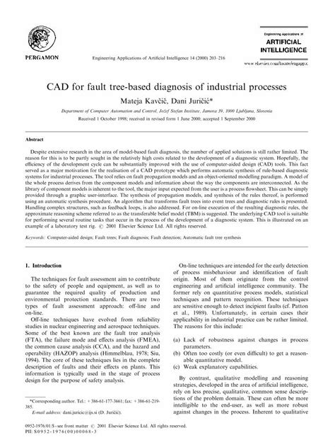 PDF CAD For Fault Tree Based Diagnosis Of Industrial Processes DOKUMEN TIPS