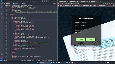 Tax Calculator Html Css Javascript Youtube