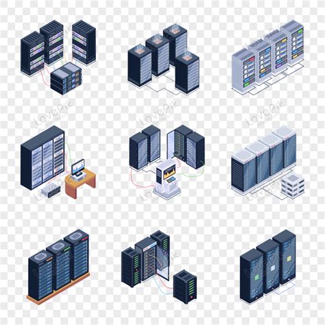 현대적인 스타일의 분산 서버의 벡터 아이콘 Png 일러스트 무료 다운로드 Lovepik