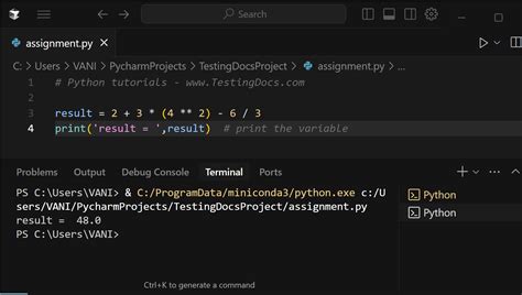Python Example With Pemdas Testingdocs