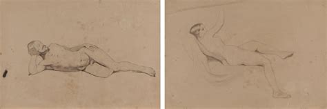 Peter Frederick Rothermel Figure Study Nude Man With Beard Reclining R Figure Study Nude