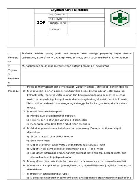 Sop Blefaritis Pdf