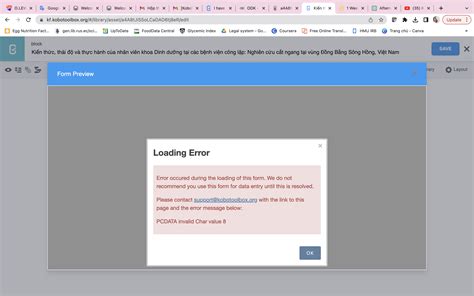I Have An Error On Preview Form For My Questionnaires Form Building