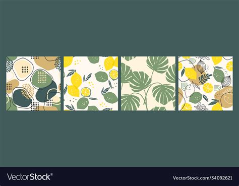abstract collection seamless patterns royalty free vector