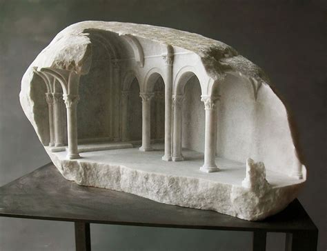 Sculptor Carves Realistic Architectural Sculptures Into Marble And