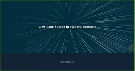 Understanding The View Page Source Option In Modern Web Browsers