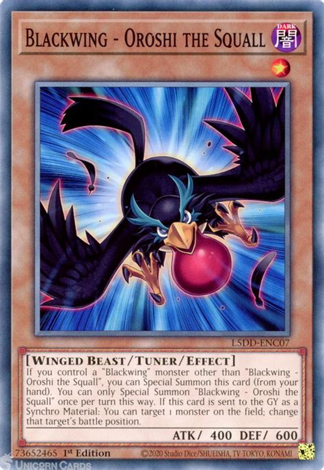 L5dd Enc07 Blackwing Oroshi The Squall Common 1st Edition Mint