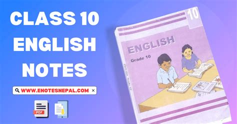 Class 10 English Notes And Guide Enotes Nepal