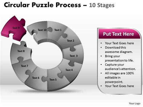 Components Circular Puzzle Process PowerPoint Slide Images PPT Design Templates