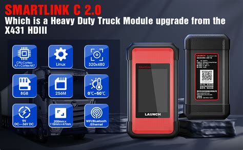 Launch X431 Smartlink C Heavy Duty Diagnostic Module Full Obdii Diagnostics Canfd