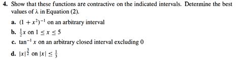 solved 4 show that these functions are contractive on the