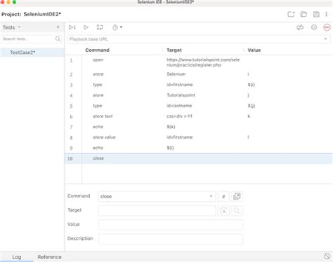 Selenium Ide Storing Variables