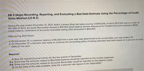 solved e8 3 algo recording reporting and evaluating a