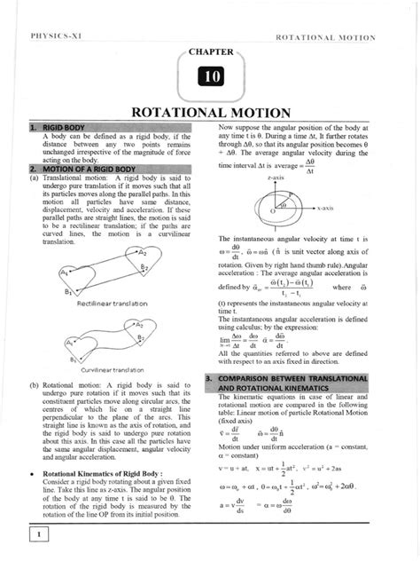 Chap 10 Rotational Motion Theory Pdf Rotation Around A Fixed Axis Rotation
