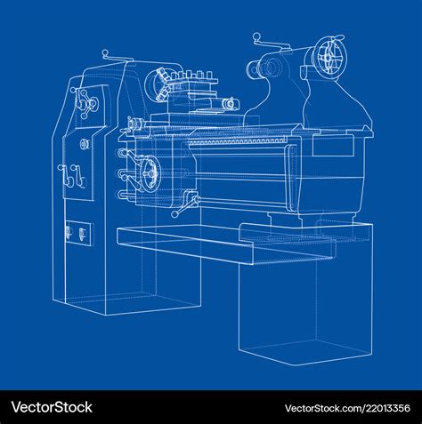 Lathe Concept Rendering Of 3d Royalty Free Vector Image