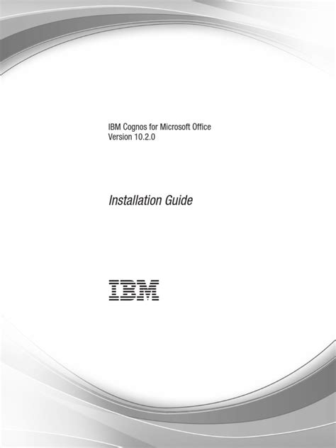 Ibm Cognos For Microsoft Office Installation Guide Ig Cxc Pdf