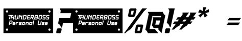 THUNDERBOSS Personal Use Italic Free Font Decorative Di What Font Is