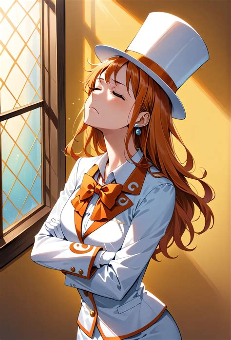 Snotty Nami From One Piece Dressed In Dapper Garb Created With Seaart Ai