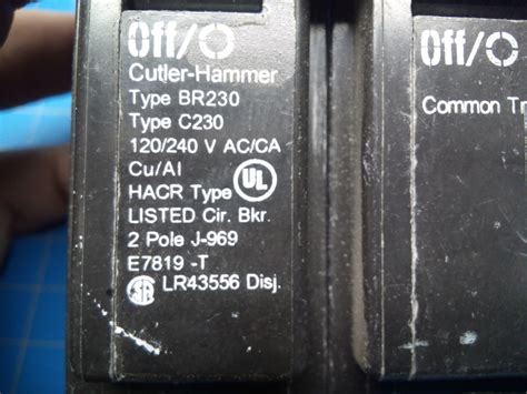 Eaton Cutler Hammer 2 Pole 30a 240vac Circuit Breaker Br230