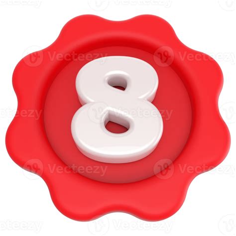 3d Número 8 46597373 Png