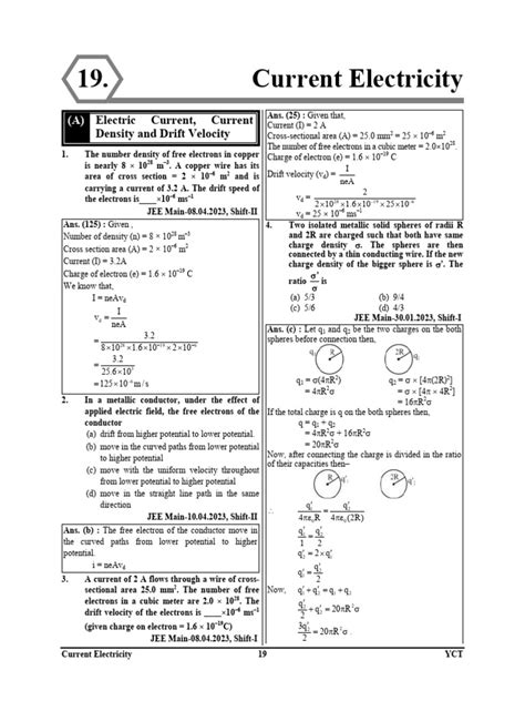 Yct Electricity Pdf Electrical Conductor Electrical Resistivity And Conductivity
