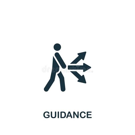 Guidance Icon Monochrome Simple Sign From Core Values Collection Stock Vector Illustration Of