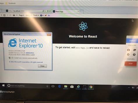 React Web App Is Not Working On IE Issue Facebook React