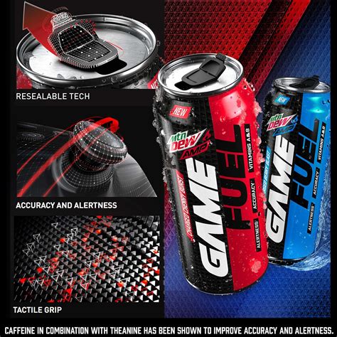 Mtn Dew Amp Game Fuel 4 Flavor Variety Pack 16 Ounce 12 Cans