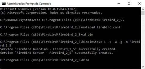 Instalar o Firebird e na mesma máquina Ada Souza Soft