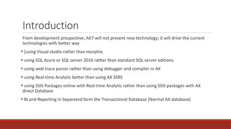 what s new in microsoft dynamics ax7 ppt