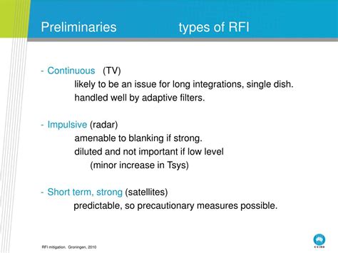 Ppt Rfi Mitigation Techniques For Radioastronomy Powerpoint Presentation Id6667051